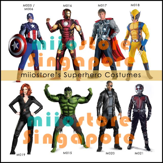 Superheroes Costumes miiostore - Affordable Costume Rentals Singapore